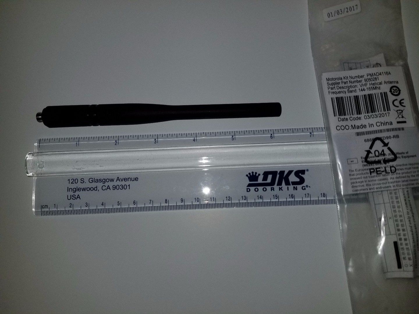 PMAD4116 VHF/GPS combination helical antenna for the 144-165 MHz range.